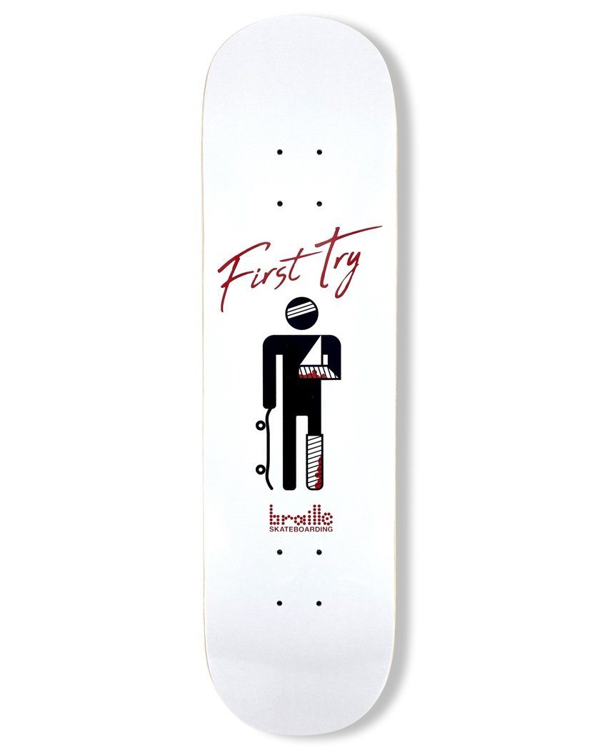 First Try Broken Arm Skateboard Deck – Braille Skateboarding